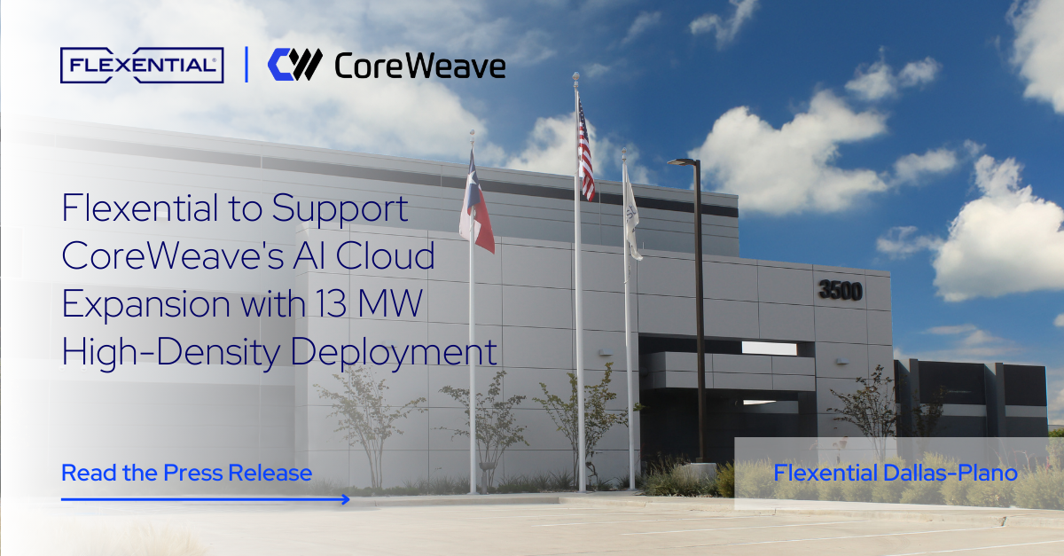 Flexential to Support CoreWeave's AI Cloud Expansion with 13 MW High-Density Deployment | Flexential